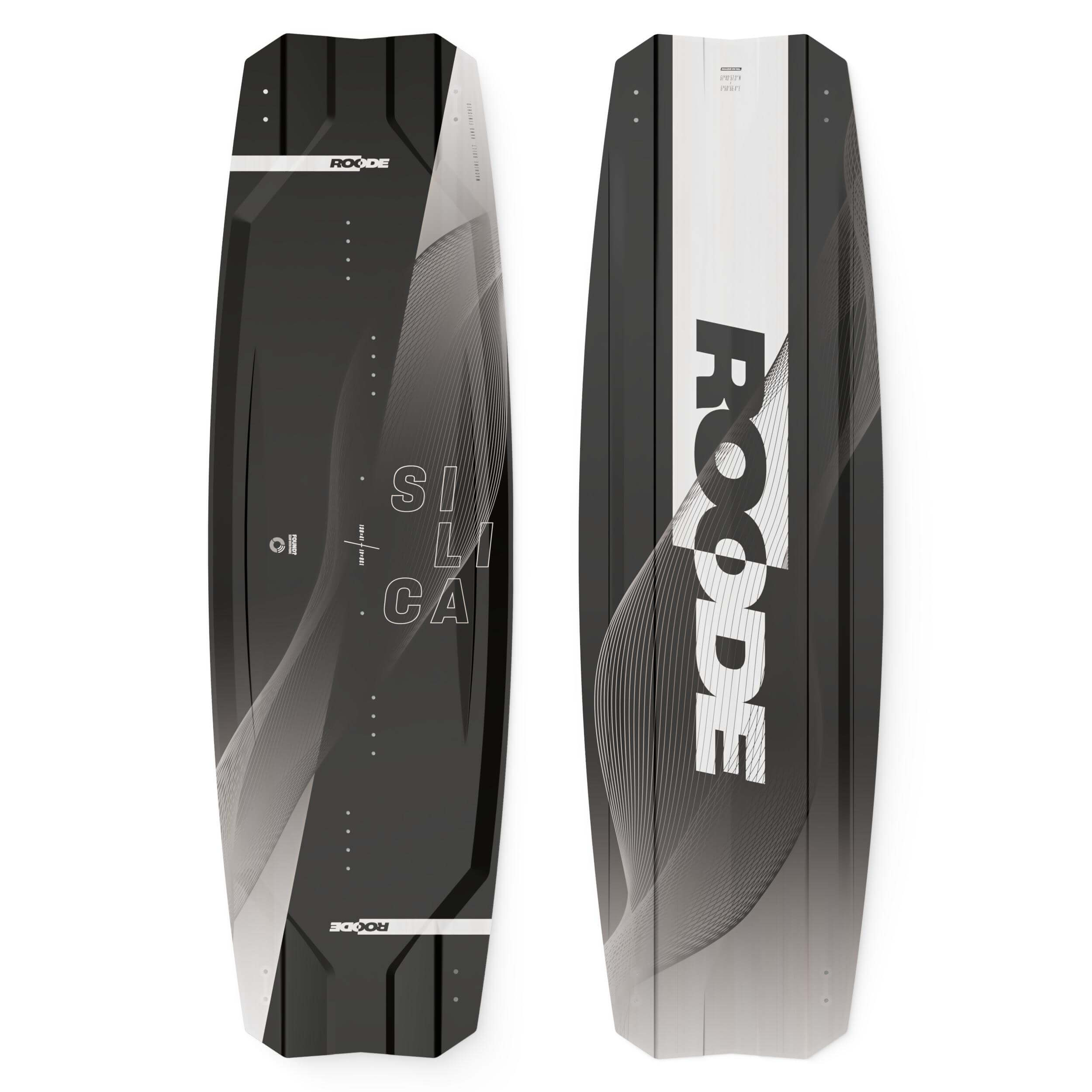 SILICA kiteboard | Black | Freeride Big-Air twintip by ROODE Boards